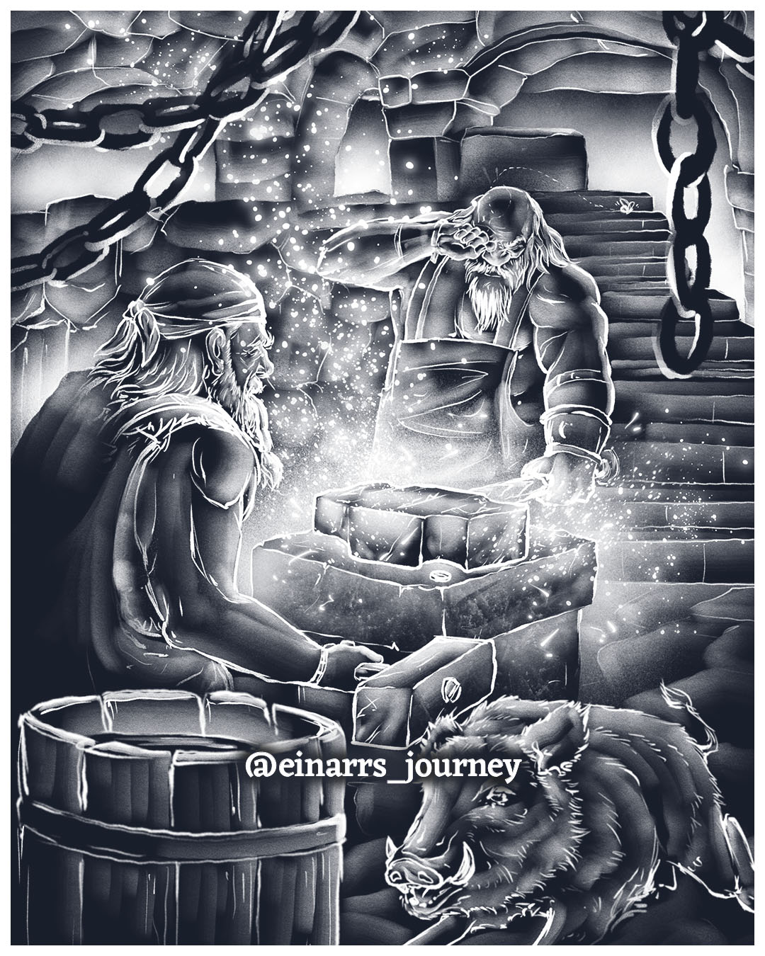 The Forging of Mjǫllnir | Norse Mythology – Einarr's Journey